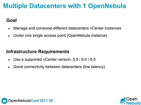 opennebulaconf2017us orchestration of vmware datacenters with