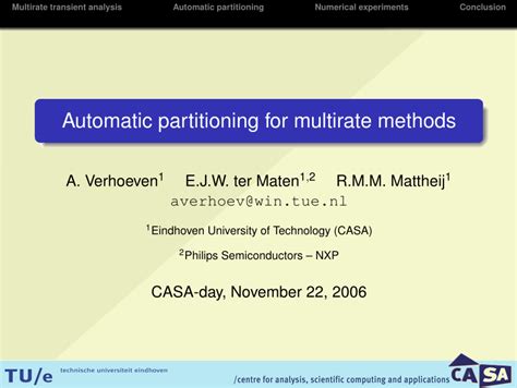 Pdf Automatic Partitioning For Multirate Methods