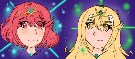 Cute Headshots I Drew Of Mythra And Pyra