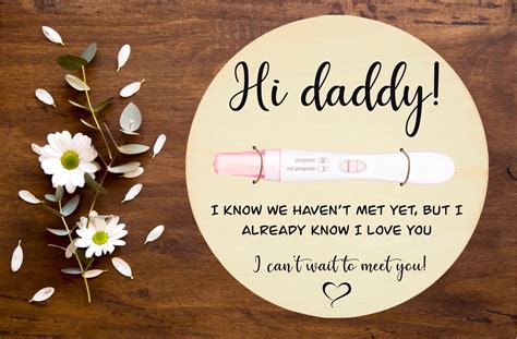 Personalized Pregnancy Announcement To Daddy Hi Daddy Sign Pregnancy