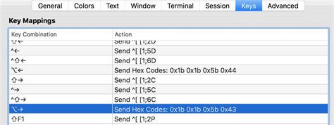 Key Bindings How To Map Etc To The Correct Hex Codes In Iterm2