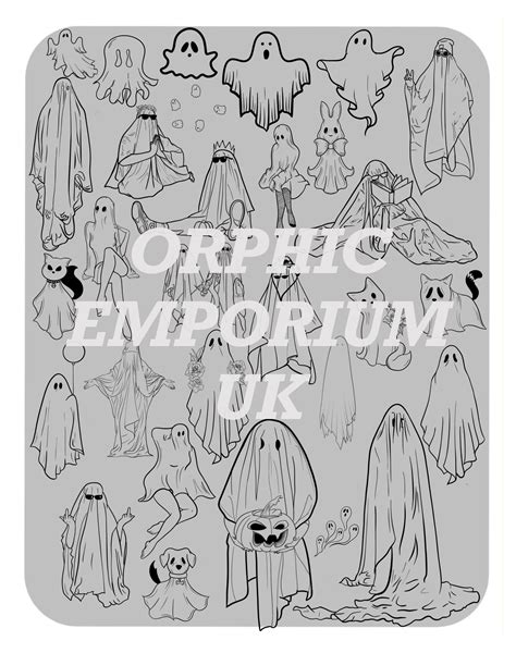 30 Procreate Ghost Designs Tattoo Flash Etsy