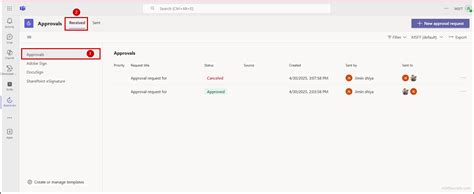 approvals app in microsoft teams