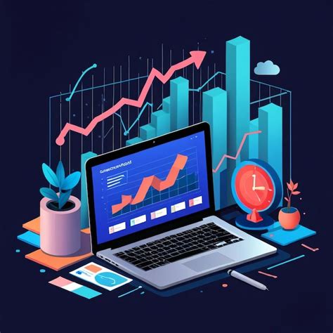 A Computer Screen With A Graph And A Diagram Of A Graph Premium Ai