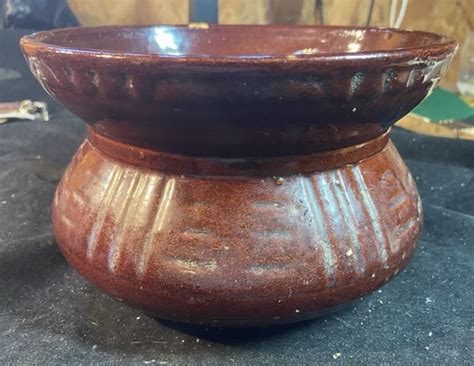 Vintage Clay Spittoon From R R P Pottery Company Ebay