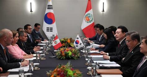 尹대통령 ‘한·페 정상회담 협력 강조 Apec 의장국”