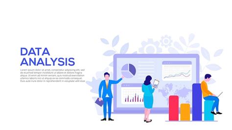 Premium Vector Data Analysis Design Concept With People Chart And