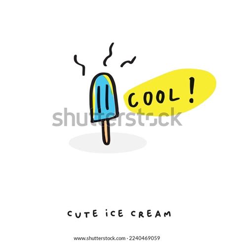 Cute Doodle Cartoon Hand Drawn Ice Stock Vector Royalty Free Shutterstock