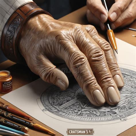 A Hyperrealist 3d Hand Portrait That Highlights The Hands Of An Artisan