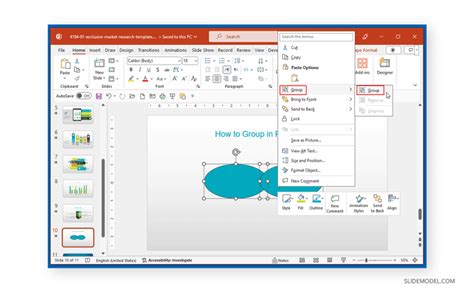 02 group object in powerpoint slidemodel
