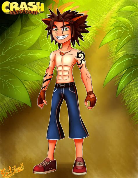 Crash Bandicoot Human Version By Emil Inze On Deviantart