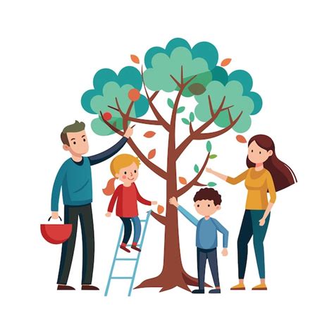 가족 의 연합 과 부모 의 역할 의 터 일러스트레이션 프리미엄 Ai 생성 벡터