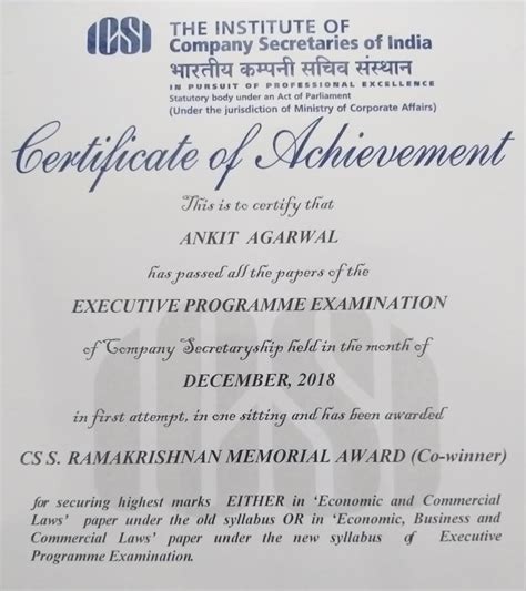 ankit agarwal on linkedin success motivation icsi 17 comments