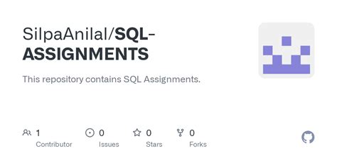 github silpaanilal sql assignments this repository contains sql assignments