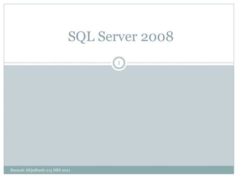 Ppt Sql Server 2008 Powerpoint Presentation Free Download Id1572828