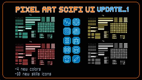 Sci Fi UI Update Pixel Art Sci Fi UI By Barely Games
