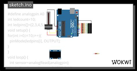Led滑动变阻器 Wokwi Esp32 Stm32 Arduino Simulator