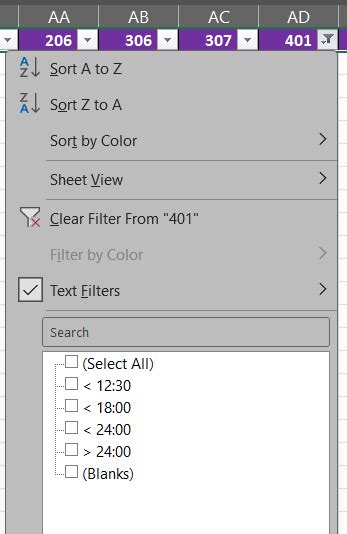 Excel Autofilter With String