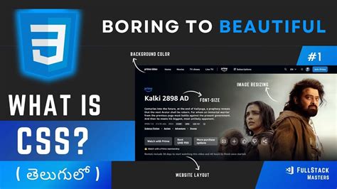 1 Css Full Course In Telugu What Is Css Css Syntax How To Link