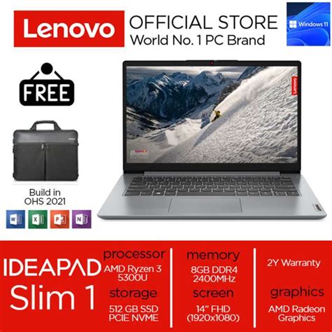 Jual Lenovo Ideapad Slim Alc Id Ryzen Gb Ssd Vega Fhd Win Ohs Cloud