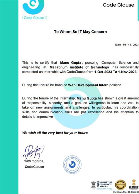 Manu Gupta On Linkedin Codeclause Intership