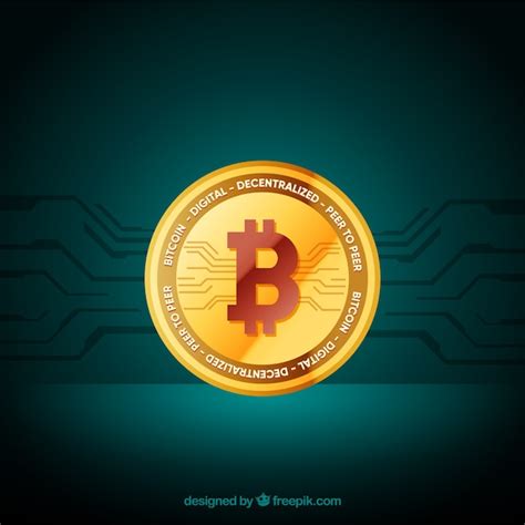 현대 비트 코인 디자인 무료 벡터