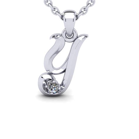 Superjeweler Y Initial Necklace In 14 Karat White Gold Diamond Accent