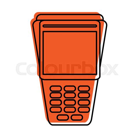 Dataphone Or Pos Terminal Icon Image Stock Vector Colourbox