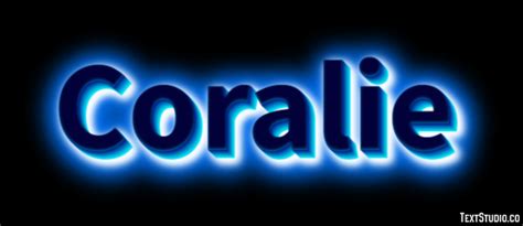Coralie Efecto De Texto Y Diseño De Logotipos Nombre