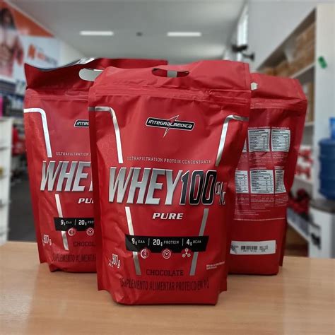 Whey Protein 100% Pure Concentrado Refil - Integralmedica - Morango ...