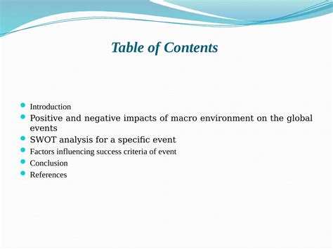 Global Events Impacts Swot Analysis And Success Criteria
