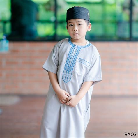 ชุดโต๊ปเด็กผู้ชายแขนสั้นหรือชุดอิสลามเด็กชาย เครื่องแต่งกายมุสลิมชายคละลายปัก คละโทนสี ชุดแขก