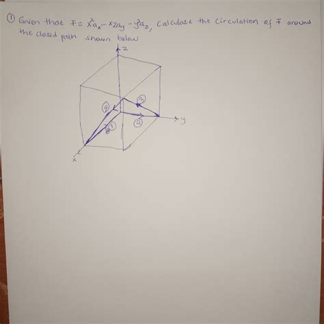 Solved 1 Given That Fx2ax−xzay−y2az Calculate The