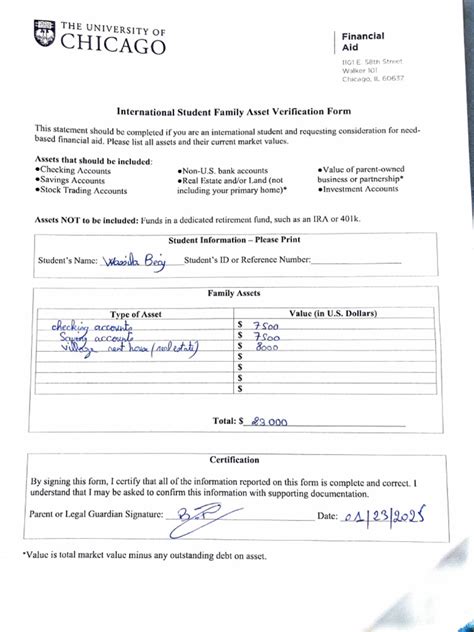 Asset Verification Form Pdf Business Personal Finance