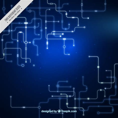 블루 회로 배경 무료 벡터