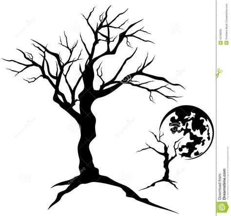 Dead Tree Sketch Drawing Sketch Coloring Page
