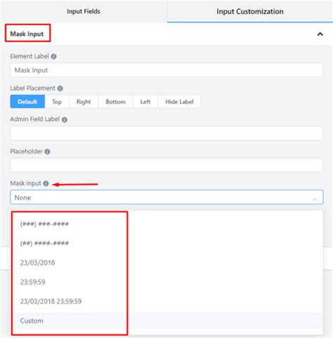 Mask Input Field In Wp Fluent Form Wordpress Plugin