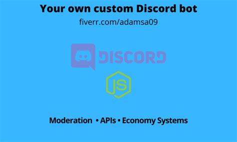 build you a custom discord bot with javascript by adamsa09 fiverr