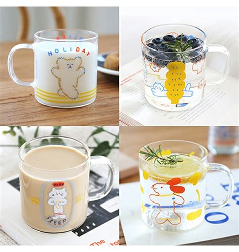 귀여운 캐릭터 글라스컵 머그잔 모음 Js 티몬