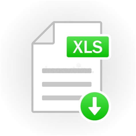 Xls Icon Isolated File Format Stock Vector Illustration Of Graphic Data