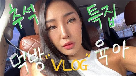 Vlog 추석특집 술먹방 도넛마라 조카 육아 본가 모음집 YouTube