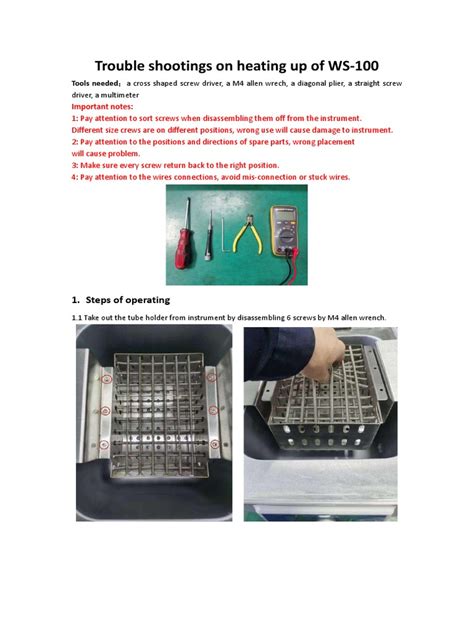 Temperature Trouble Shootings And Maintance Of Ws 100 Pdf Electrical Resistance And
