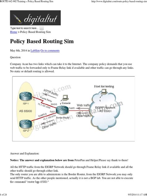 route 642 902 training policy based routing sim pdf pdf router