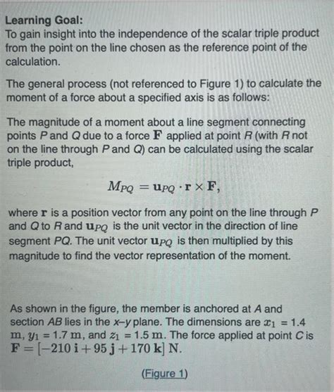 Solved Part A Finding The Scalar Triple Product Which Of