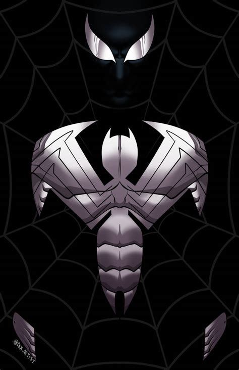 Black Suit Spidey By Dwaynebiddixart On Deviantart