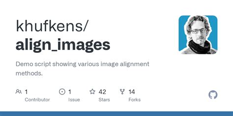 GitHub Khufkens Align Images Demo Script Showing Various Image Alignment Methods