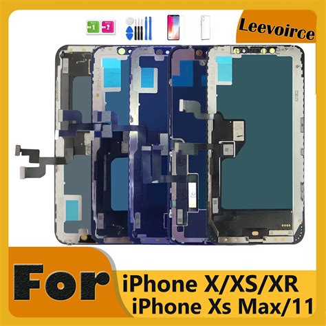 아이폰 11 X Xs Max Xr Lcd 디스플레이 터치 스크린 데드 픽셀 없음 트루 톤 디지타이저 어셈블리 Aaa 등급 무료 선물휴대폰 Lcd
