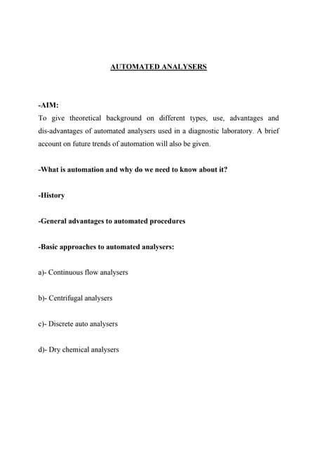 Automatic And Semi Automatic Analyser Biochemistry Pptx