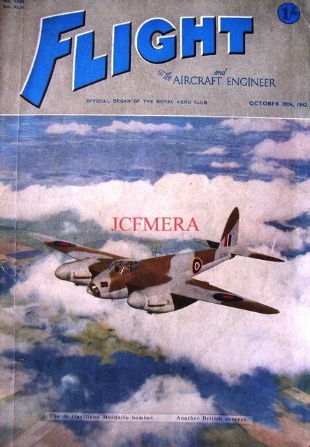 De Havilland Mosquito Bomber Airplane Print Ww2 1942 Flight