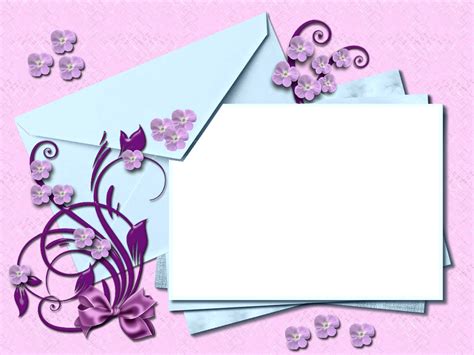Diy Envelope With Purple Flowers And Butterflies Biglietto